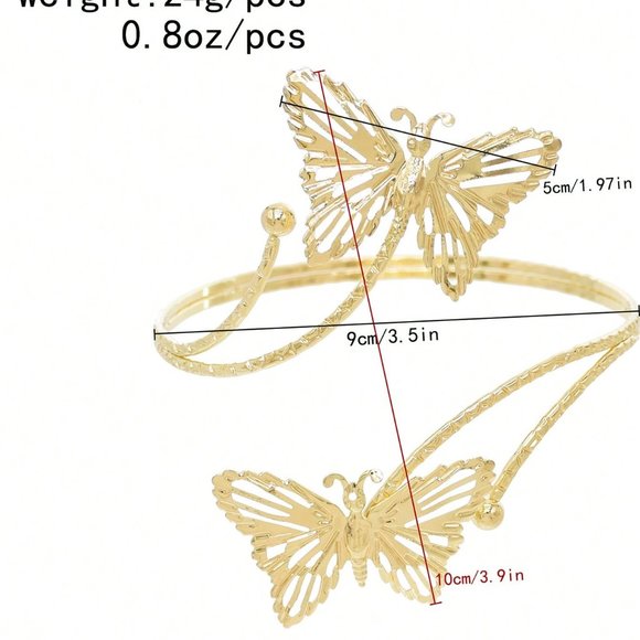 MUSKAN | Jewelry | Butterfly Upper Arm Cuff Armlet Bracelet Adjustable ...